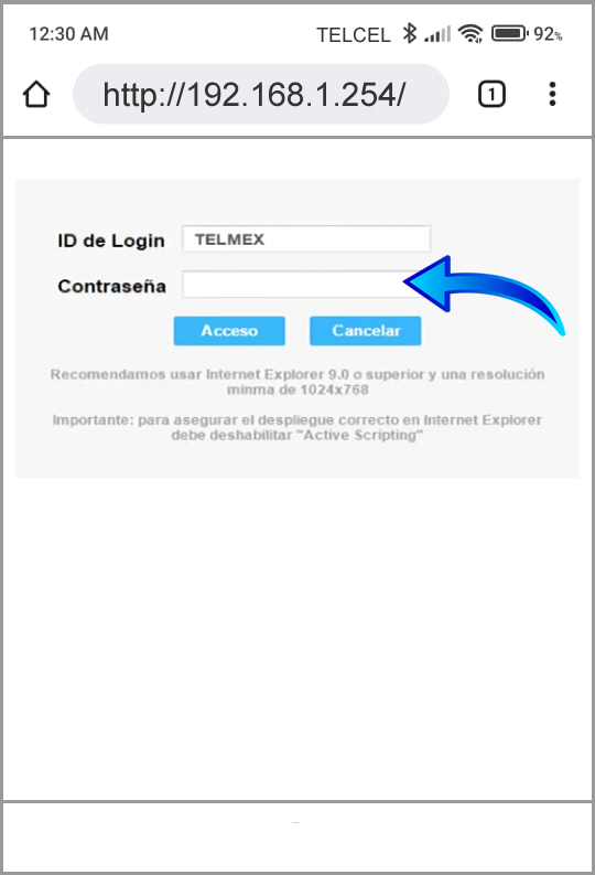 Cambiar contraseña Router Arcadyan