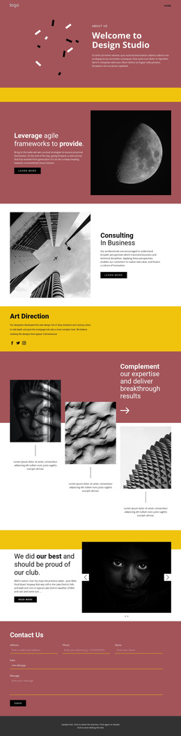 700 Art & Design One Page Templates