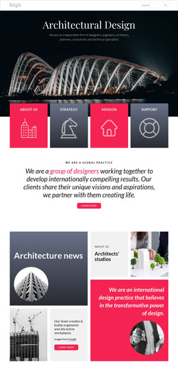 Constructive architecture HTML Template