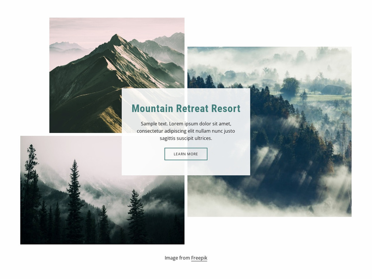 Mountain resorts Landing Page