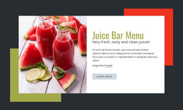 Menu HTML Templates