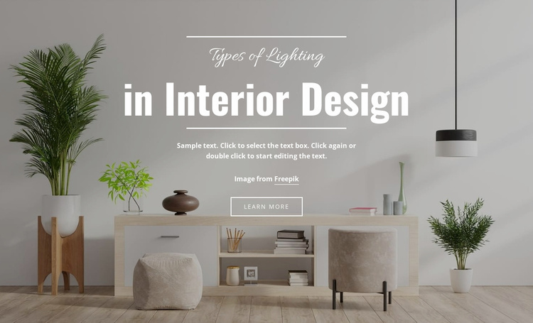 Designing with light Landing Page