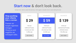 Pricing Website Templates