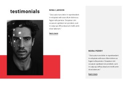 3 columns with testimonials CSS Template