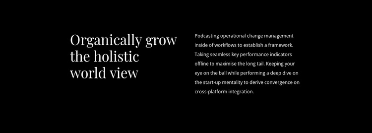 Heading with text Website Template