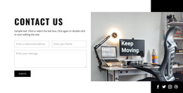Contact us form with image background HTML Template