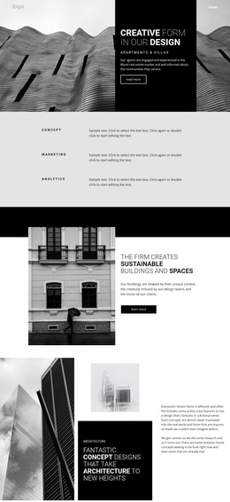 Strong dark architecture Template