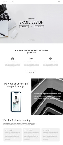 Area of graphic design HTML5 Template