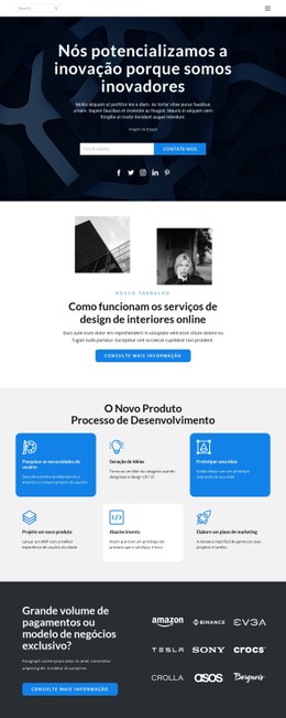 Três etapas detalhadas Template CSS