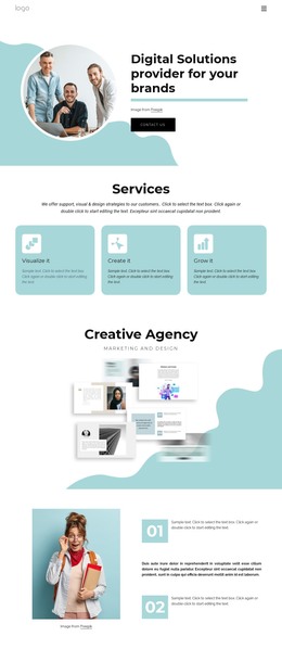 About the manager's work HTML Template