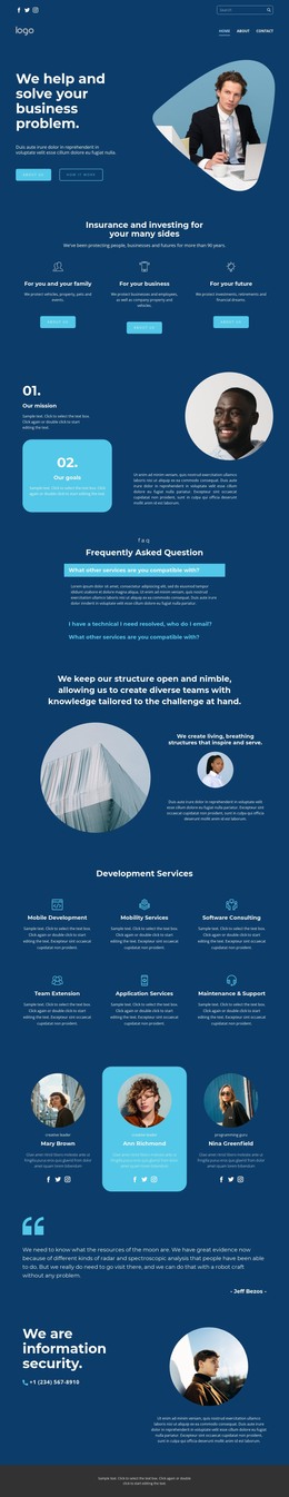 Successful financial strategy HTML Template