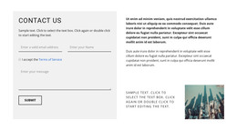 Building company contacts HTML Template