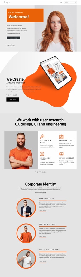 Web developer portfolio Website Template
