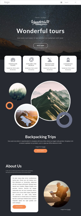 All about mountain travel HTML Template