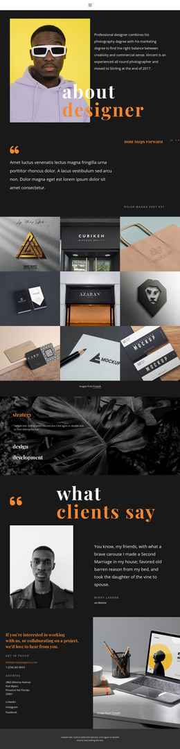 Web developer portfolio HTML Template