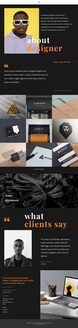 Ideas in creative portfolio Website Template