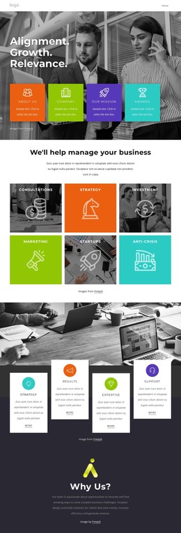 Successful financial strategy HTML Template