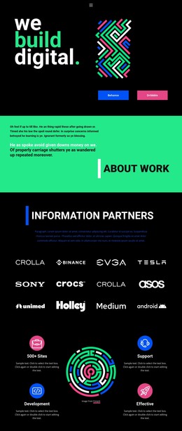 Web developer portfolio HTML Template