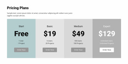 Pricing Website Templates