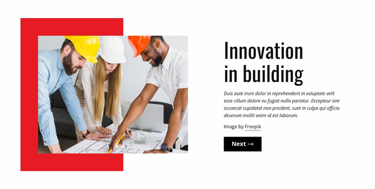 Innovation in building Website Template