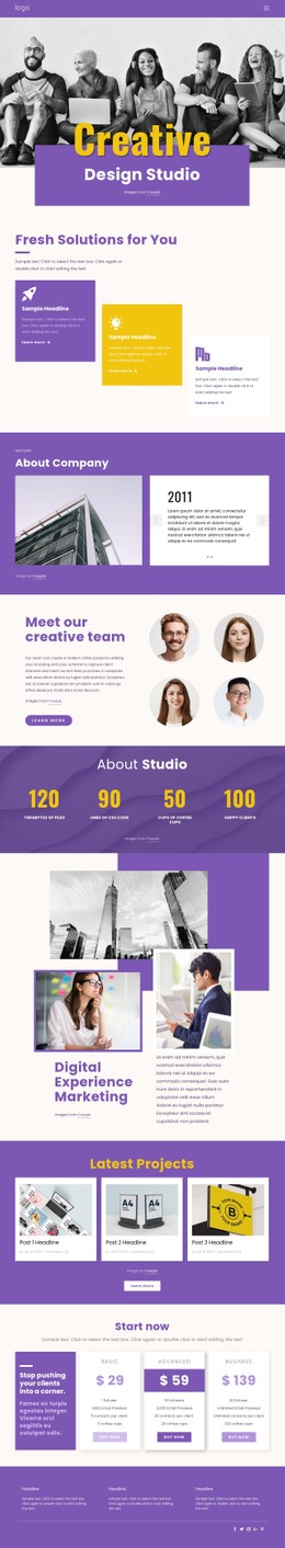 Amazing portfolio CSS Template