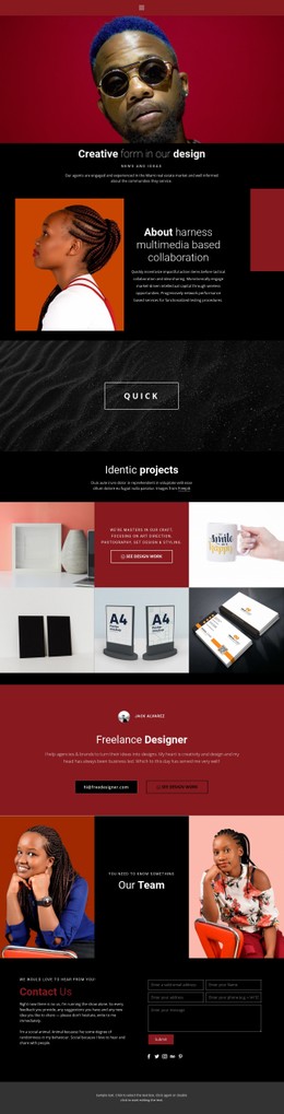 Amazing portfolio CSS Template