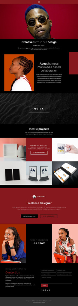 Web developer portfolio HTML Template