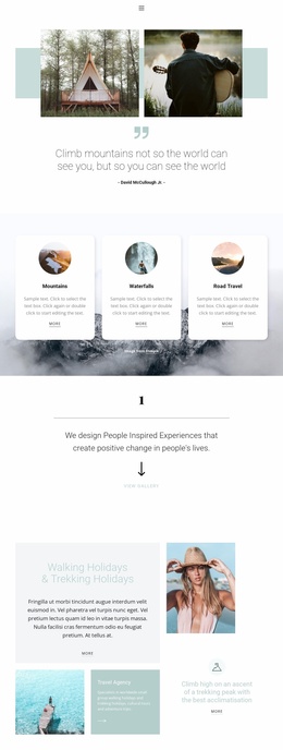 Travel Blog Website Template