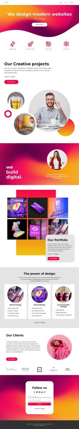 Client Web Page Designs