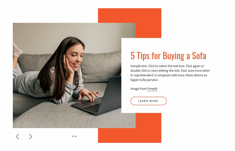 Modern sofas Website Template