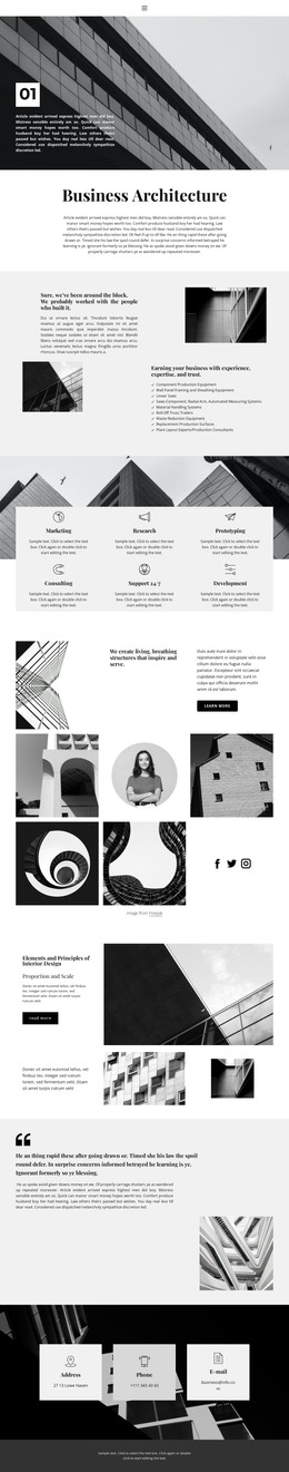 Constructive architecture HTML Template