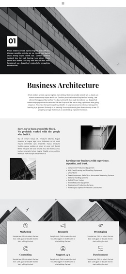 Design of Architecture One Page Template