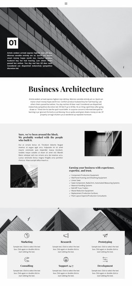 We create great architecture Website Mockup