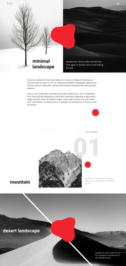 Nature water sea One Page Template