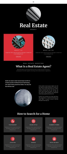 Real Estate One Page Templates