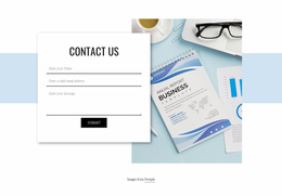 Contact form with image background Website Template