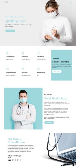 Serving and helping medicine HTML Template