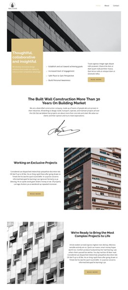 Constructive architecture HTML Template