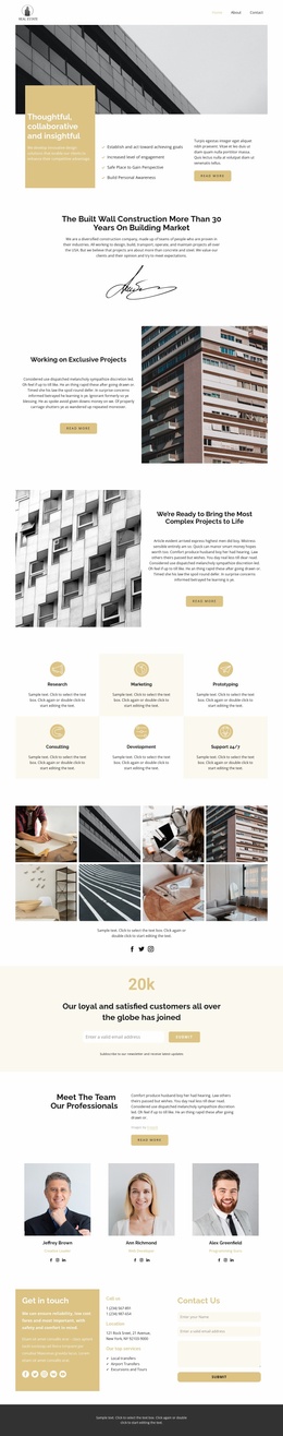 280 Architecture & Building Landing Pages