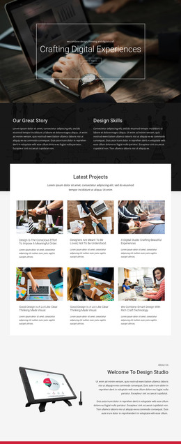Crafting Digital Design Studio Website Template