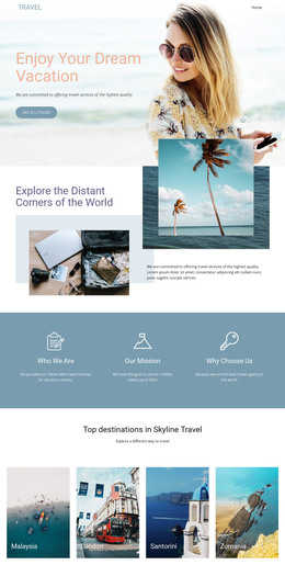 Exploring new places HTML Template