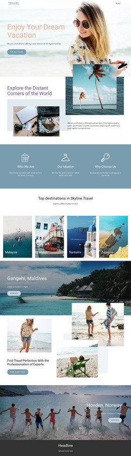 Exploring new places HTML Template