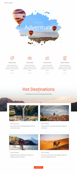 Amazing ideas for travel Website Template