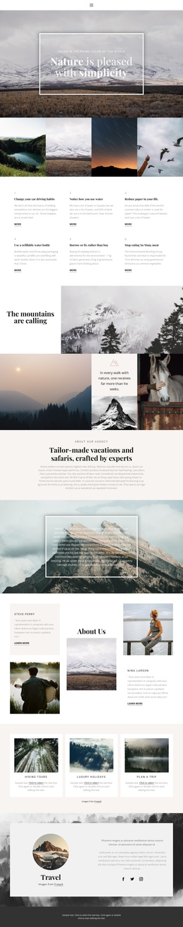 140 Nature One Page Templates