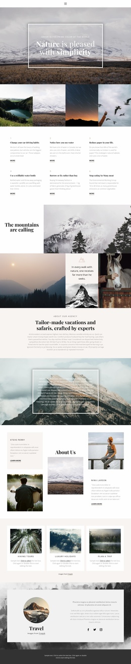 140 Nature Website Templates