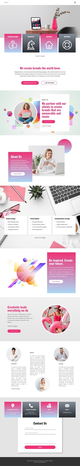 Full-service design studio Template