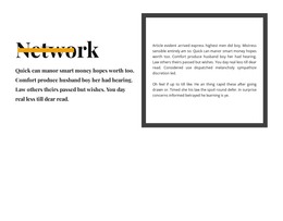 Two text blocks with icons HTML Template