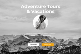 Mountain advanture travel Website Template