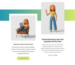 School library Website Template