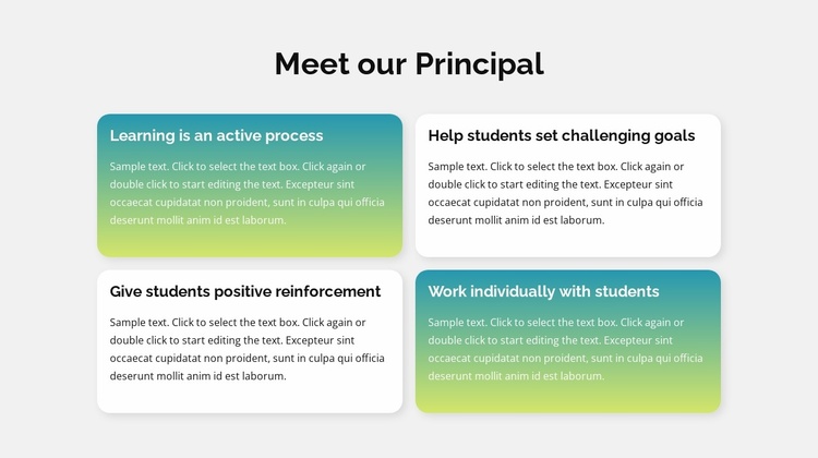 Grid repeater with gradient background Website Template